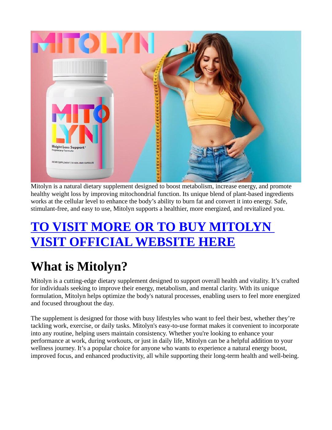 Mitolyn Weight Loss SCAM EXPOSED By People! | PDF to Flipbook