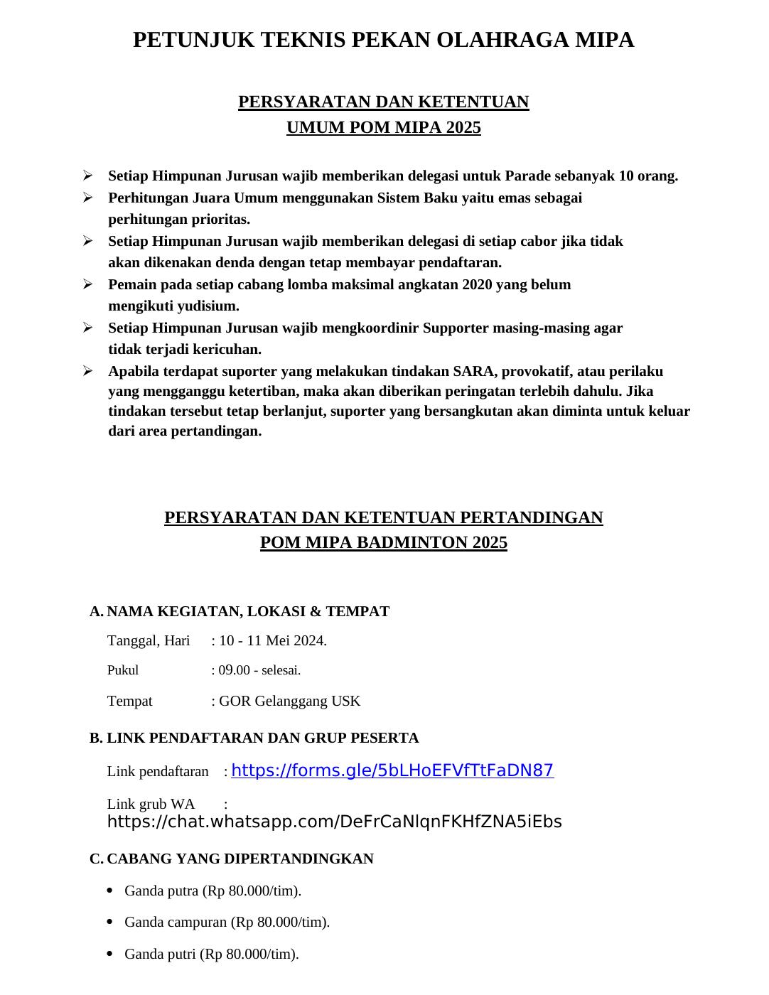 PETUNJUK TEKNIS POM 2025 | PDF to Flipbook