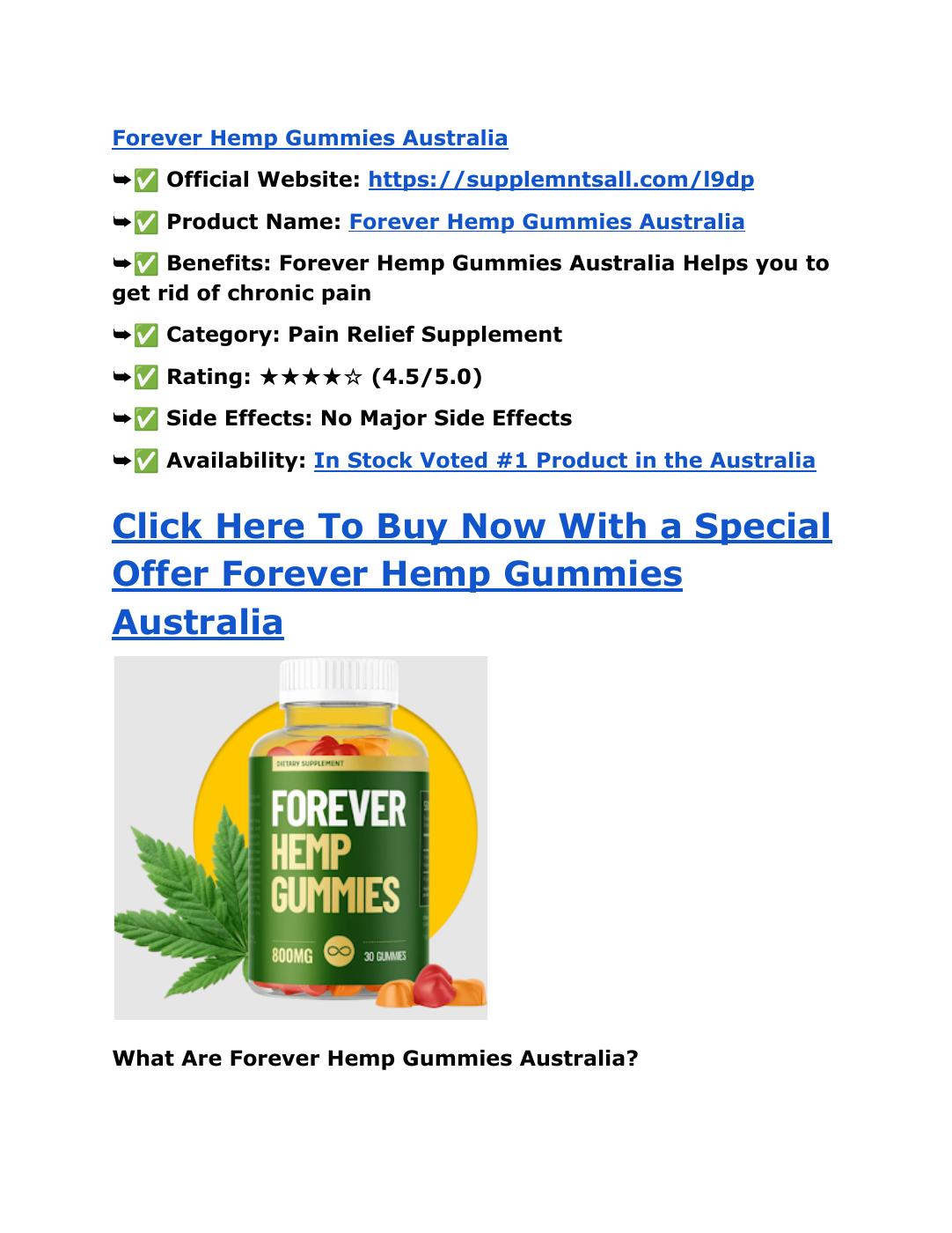 Forever Hemp Gummies AU Reviews And Price | PDF to Flipbook