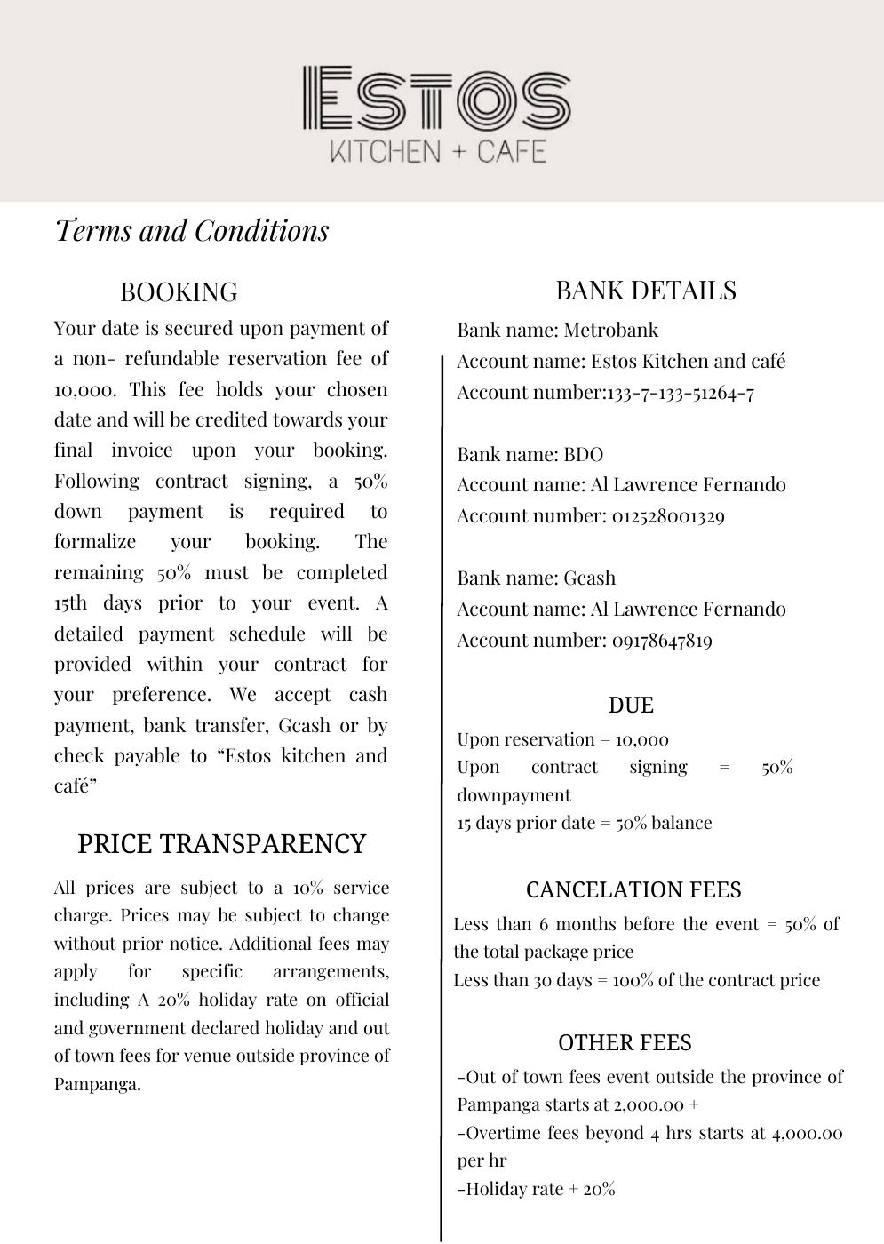 ESTOS | Plated Menu 2025 | PDF to Flipbook