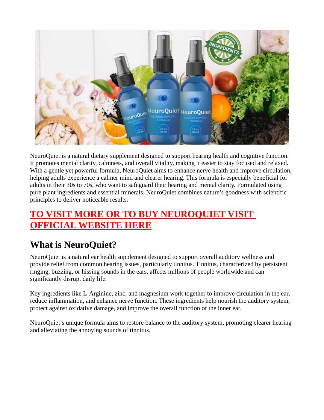 NeuroQuiet (USER GUIDE) "STEP BY STEP INFO" HOW TO USE? READ FULL ...