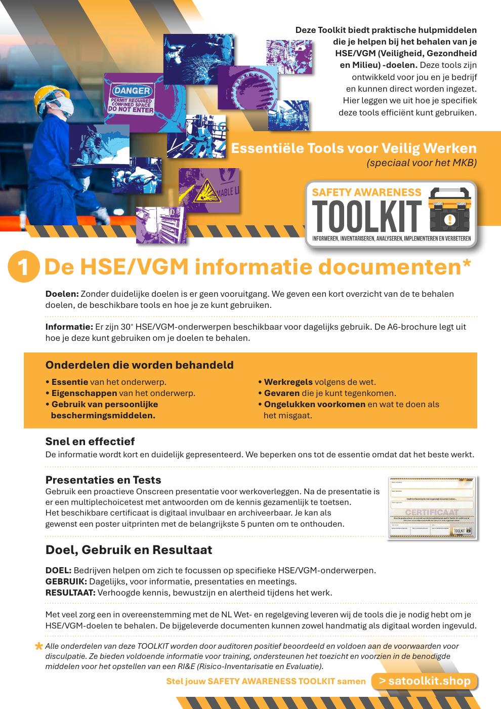 SA TOOLKIT - HSE/VGM informatie documenten - NL flyer