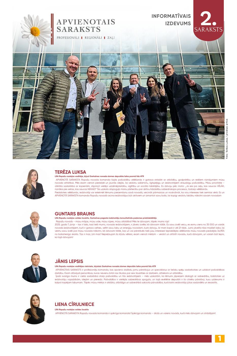 APVIENOTAIS SARAKSTS Ropažu novads. | PDF to Flipbook