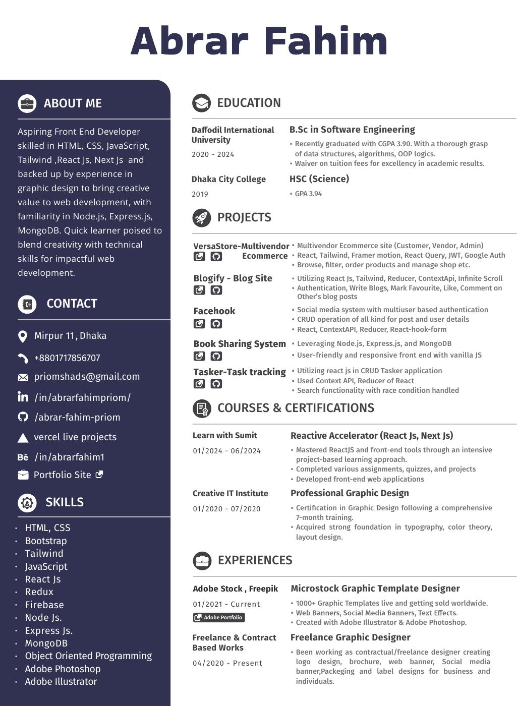 Abrar Fahim Resume 2025 | PDF to Flipbook