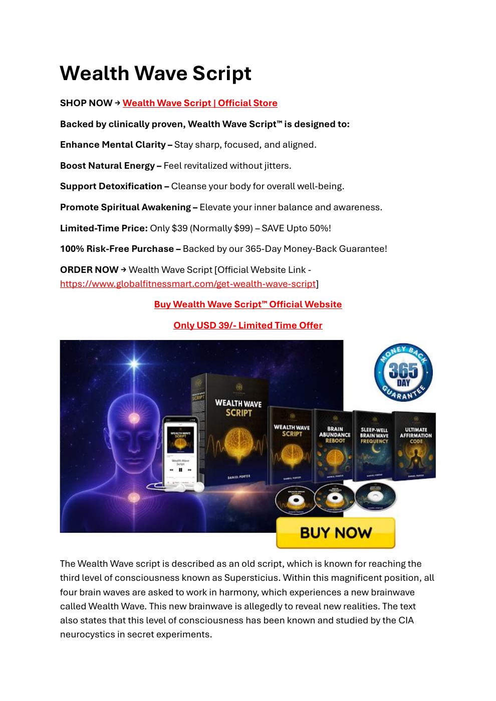 Wealth Wave Script (USA 2025 Sale) Enlightened Paths to Prosperity and Wellness | PDF to Flipbook