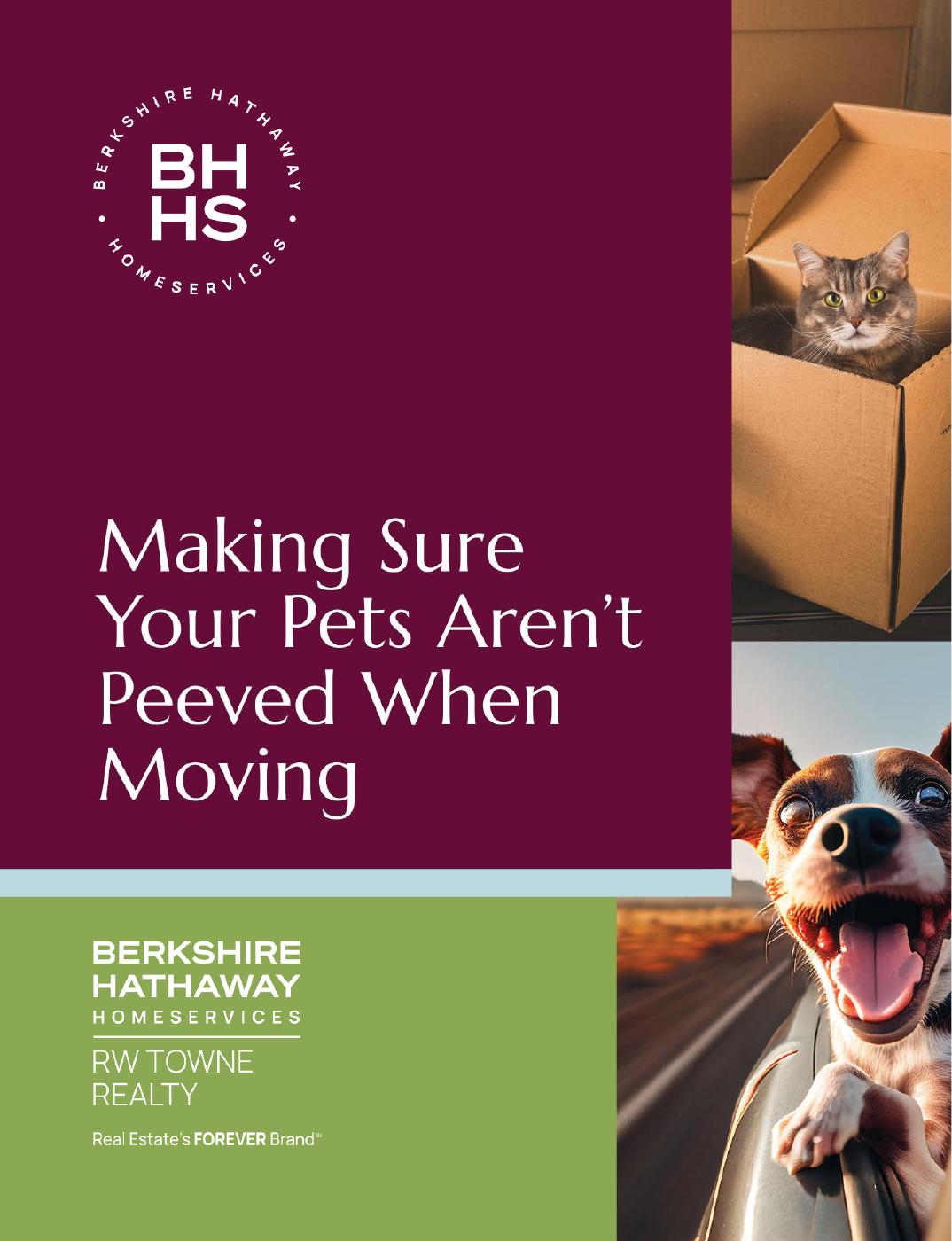 Make Sure Your Pets Aren't Peeved with Moving