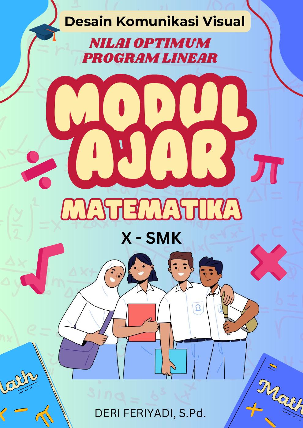 E-modul Bahan Ajar matematika SMK Kelas X DKV Materi Nilai Optimum ...