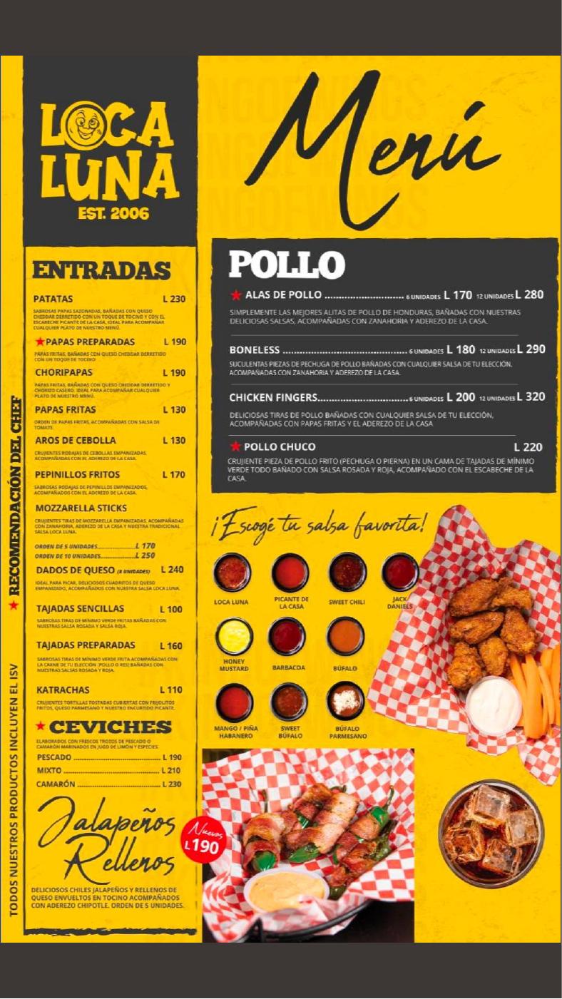 Menú Loca Luna 2025 | PDF to Flipbook