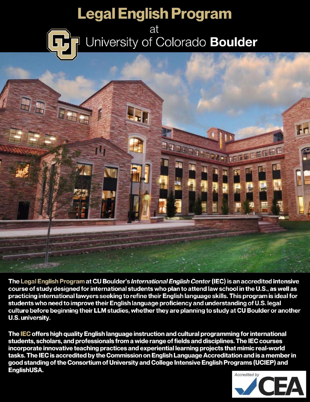 CU Boulder Legal English Program Brochure
