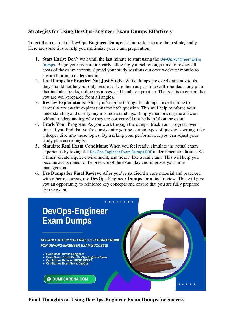 Ensure Exam Readiness with DevOps-Engineer Exam Dumps | PDF to Flipbook
