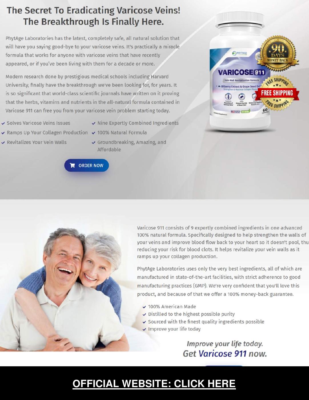PhytAge Labs Varicose 911 Reviews And Complaints