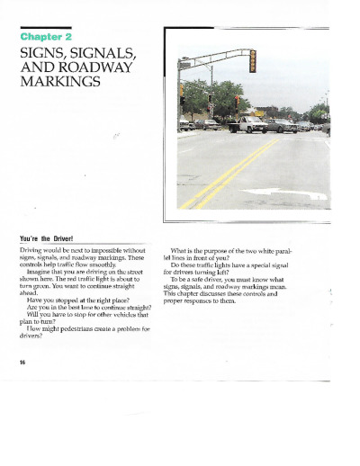 Chapter 2 Signs, Signals, and Roadway Markings