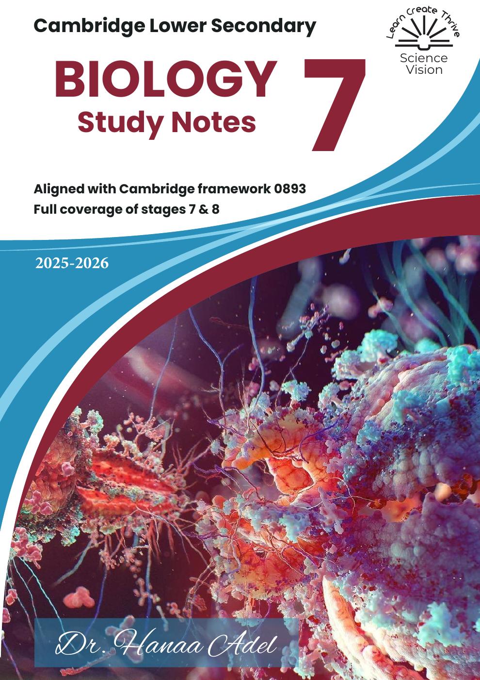 Science Vision Year 7 Biology Study Notes 2026