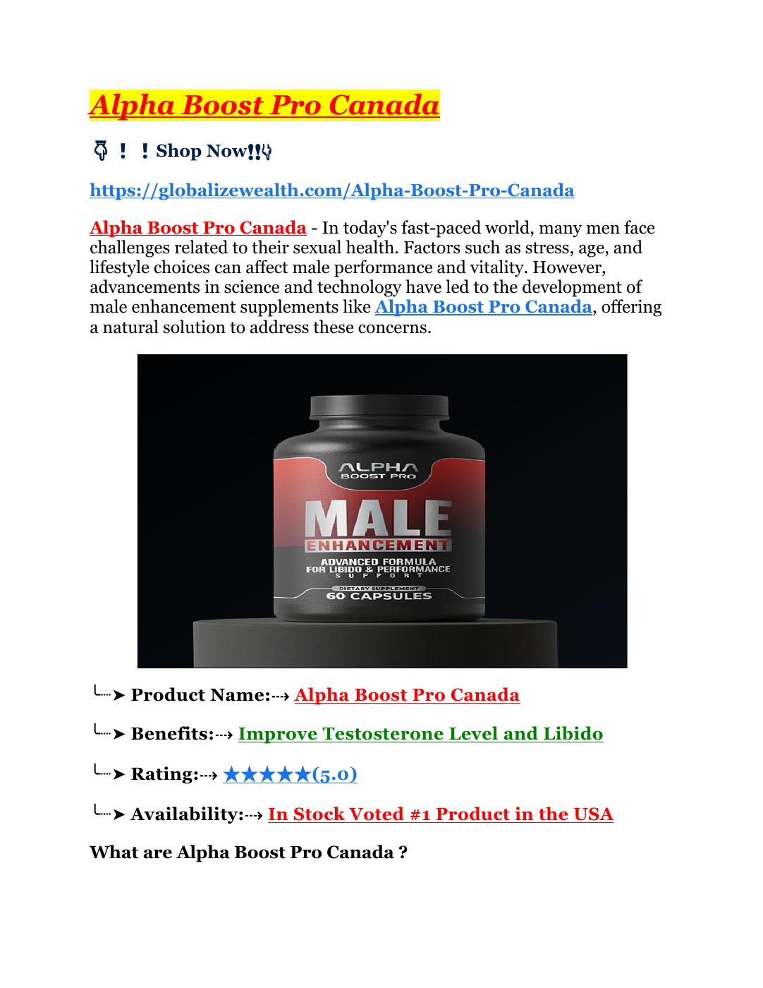 Alpha Boost Pro Canada Experience & Reviews | PDF to Flipbook