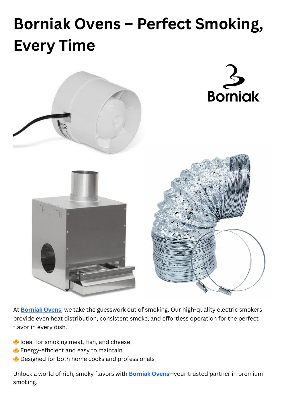 Borniak Ovens – Perfect Smoking, Every Time | PDF to Flipbook