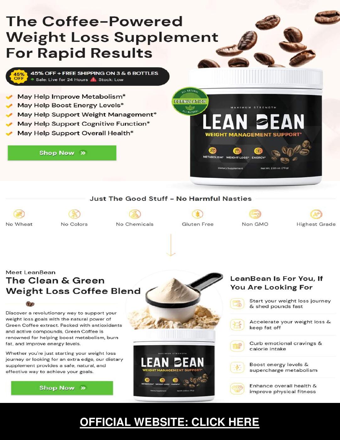 Leanbean Weight Loss Supplement Website (Canada & UK)