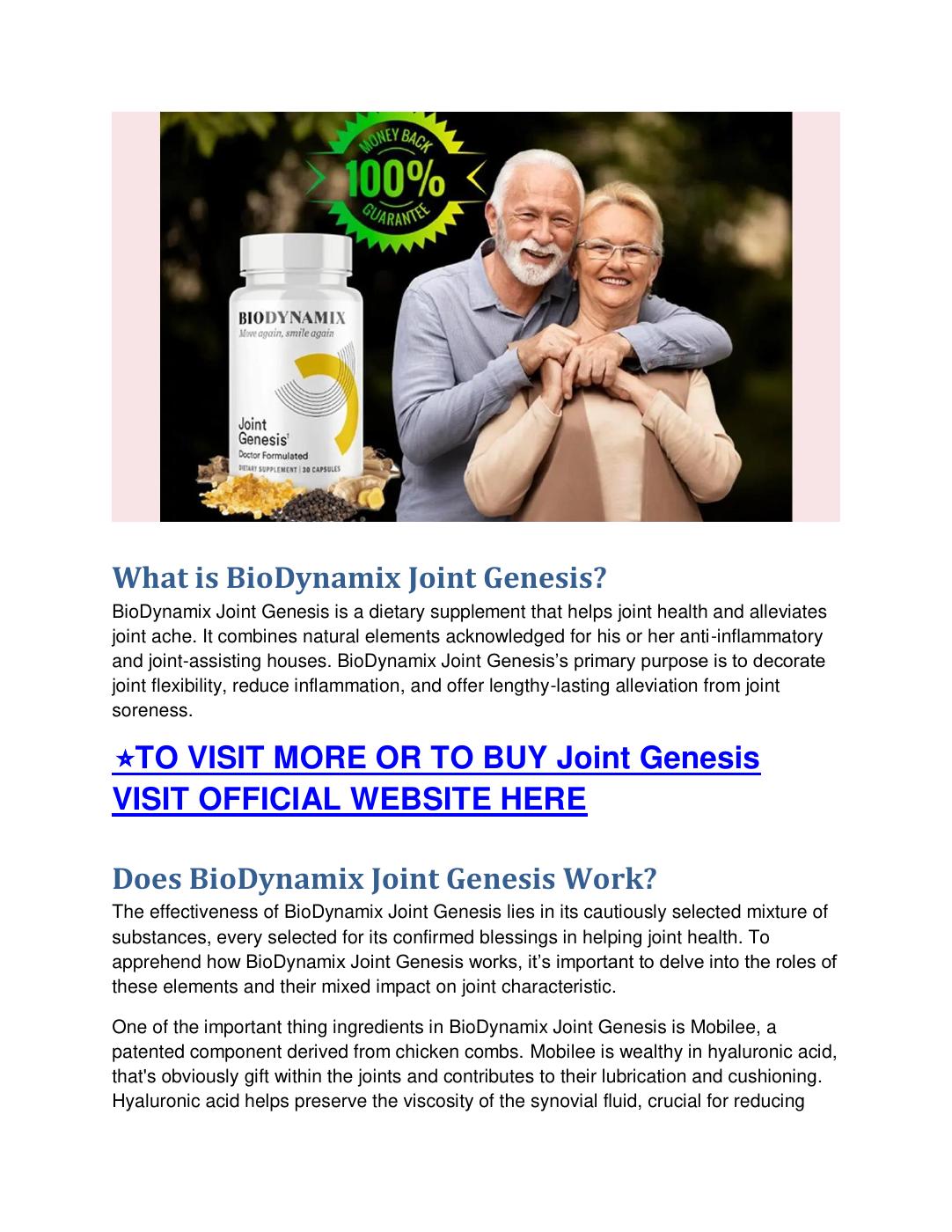 Joint Genesis™| OFFICIAL WEBSITE | PDF to Flipbook