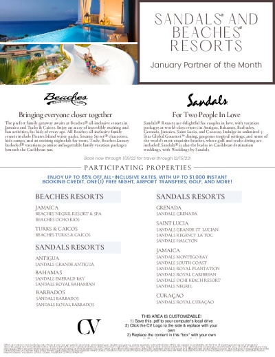Sandals/Beaches POM Custom Flyer