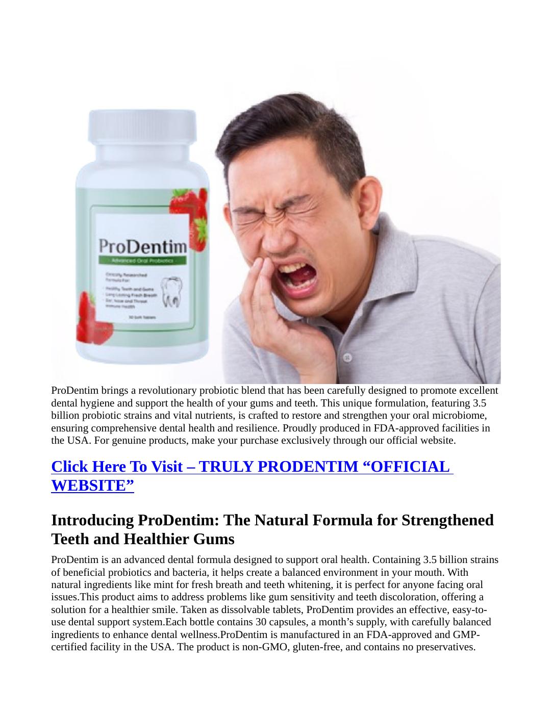 ProDentim – [Is It Scam or Legit?] Should You Buy? | PDF to Flipbook