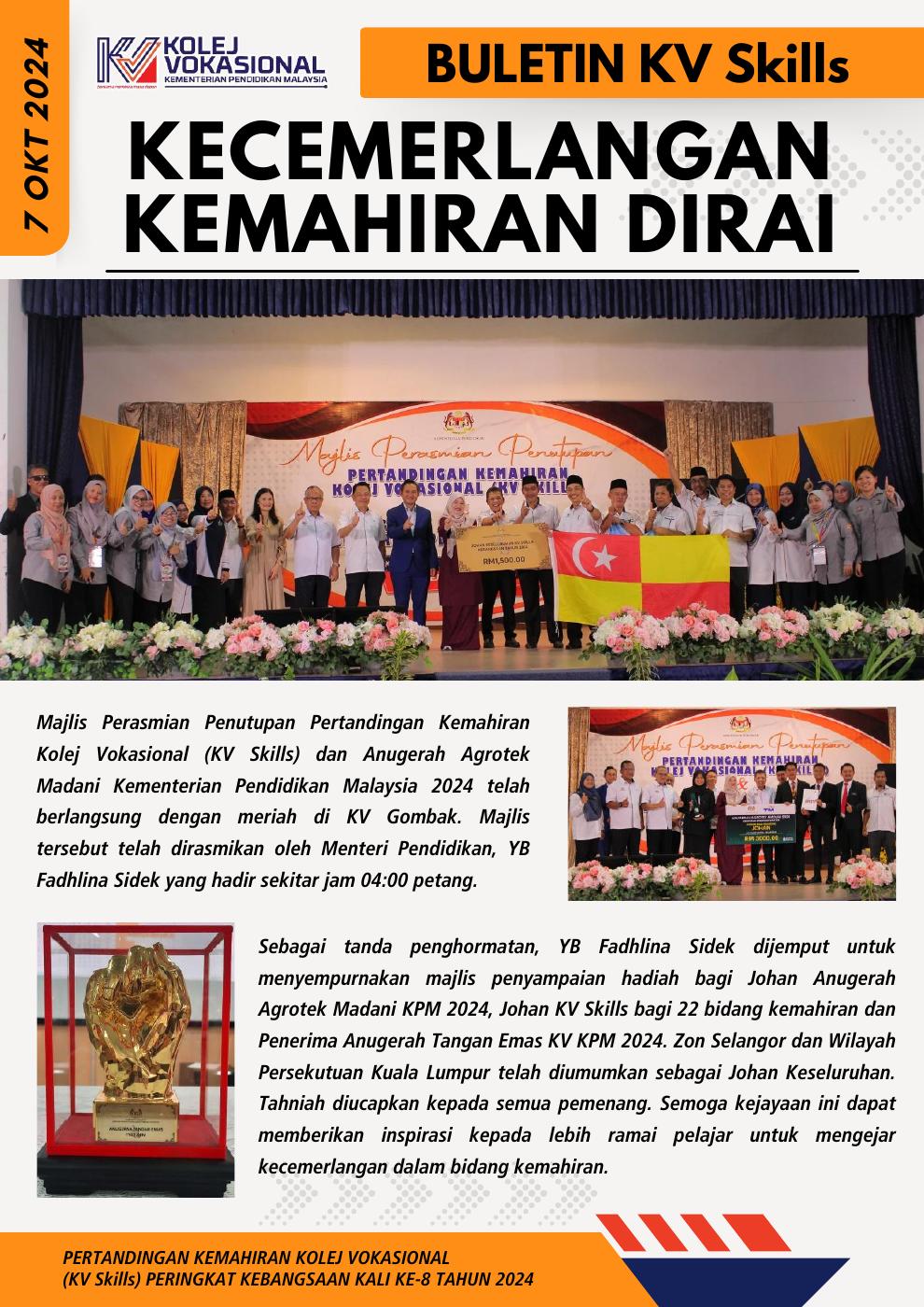 Buletin 7 Pertandingan Kemahiran KV SKILLS Kali Ke-8 2024