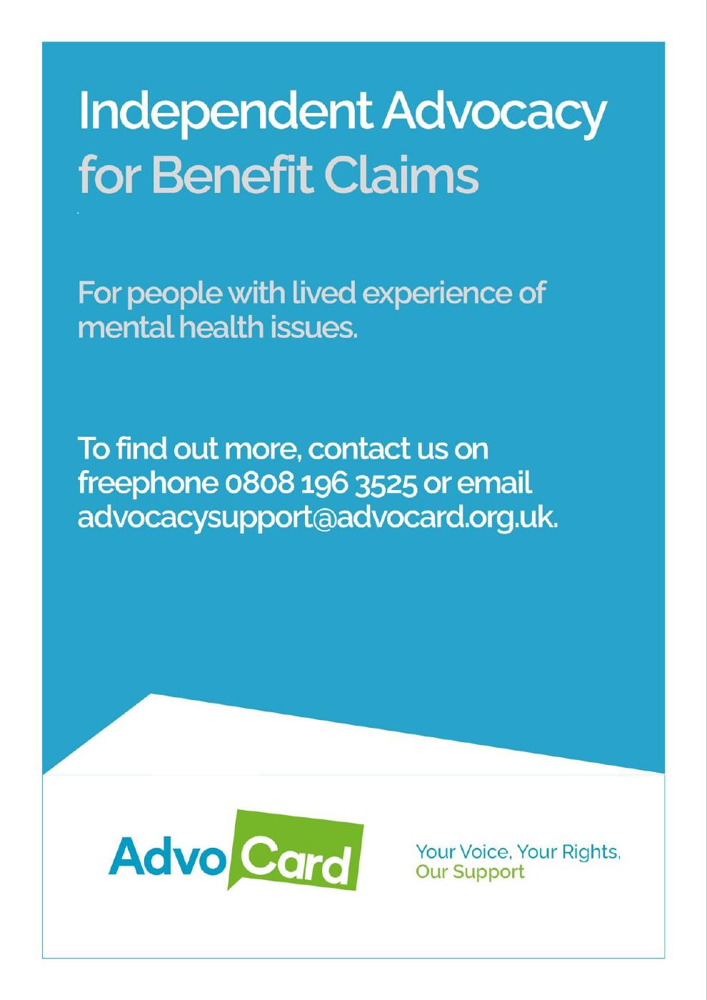 Independent Advocacy for Benefit Claims | PDF to Flipbook