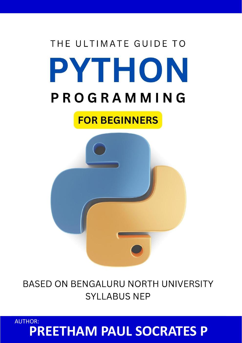 Python TextBook By Preetham Paul Socrates | PDF to Flipbook