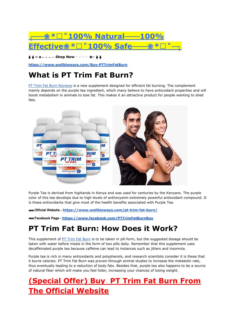 PT Trim Fat Burn *Top Supplement* Benefits, Ingredients, Price USA! | PDF to Flipbook