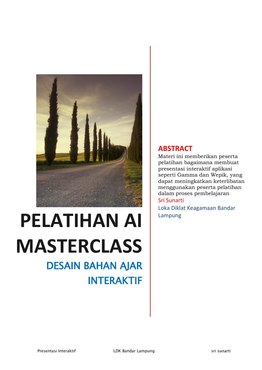 Pelatihan AI Masterclass | PDF to Flipbook