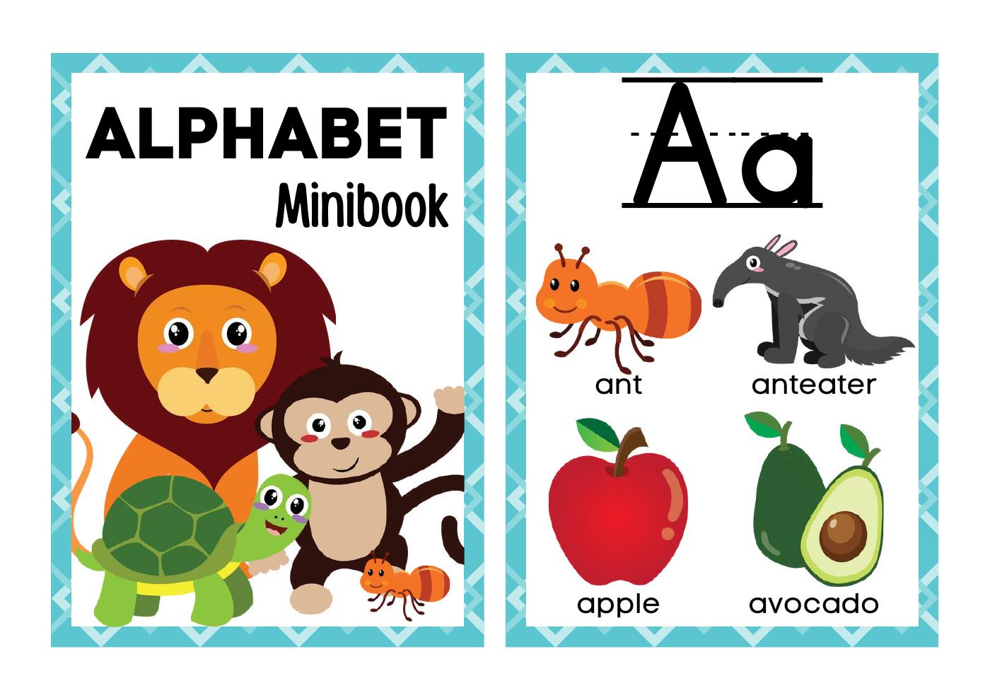 ESL or ELA Alphabet Flashcards Letters A-M Flip Book for Kids | PDF to ...
