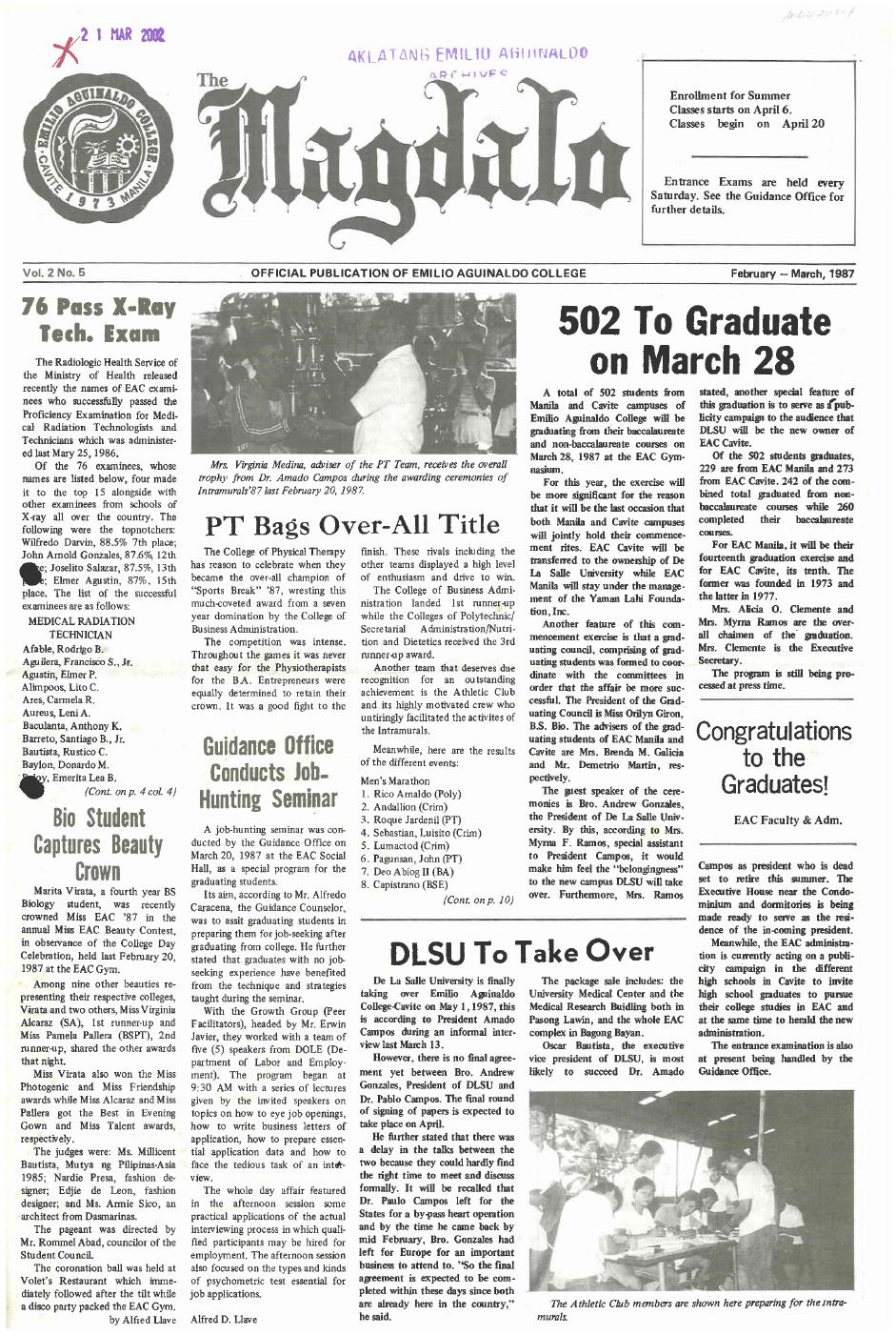 (EAC) The Magdalo Volume 2, Issue 5