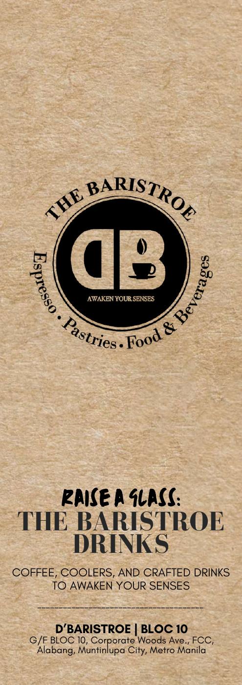 D'Baristroe Alabang: Bar Menu