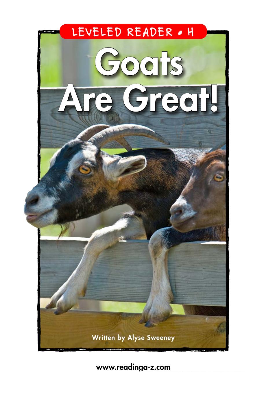 18. Goats Are Great!