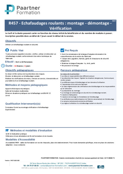 R457 - Echafaudages roulants | PDF to Flipbook