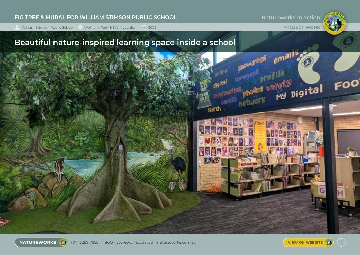 Fig tree & mural for William Stimson Primary School