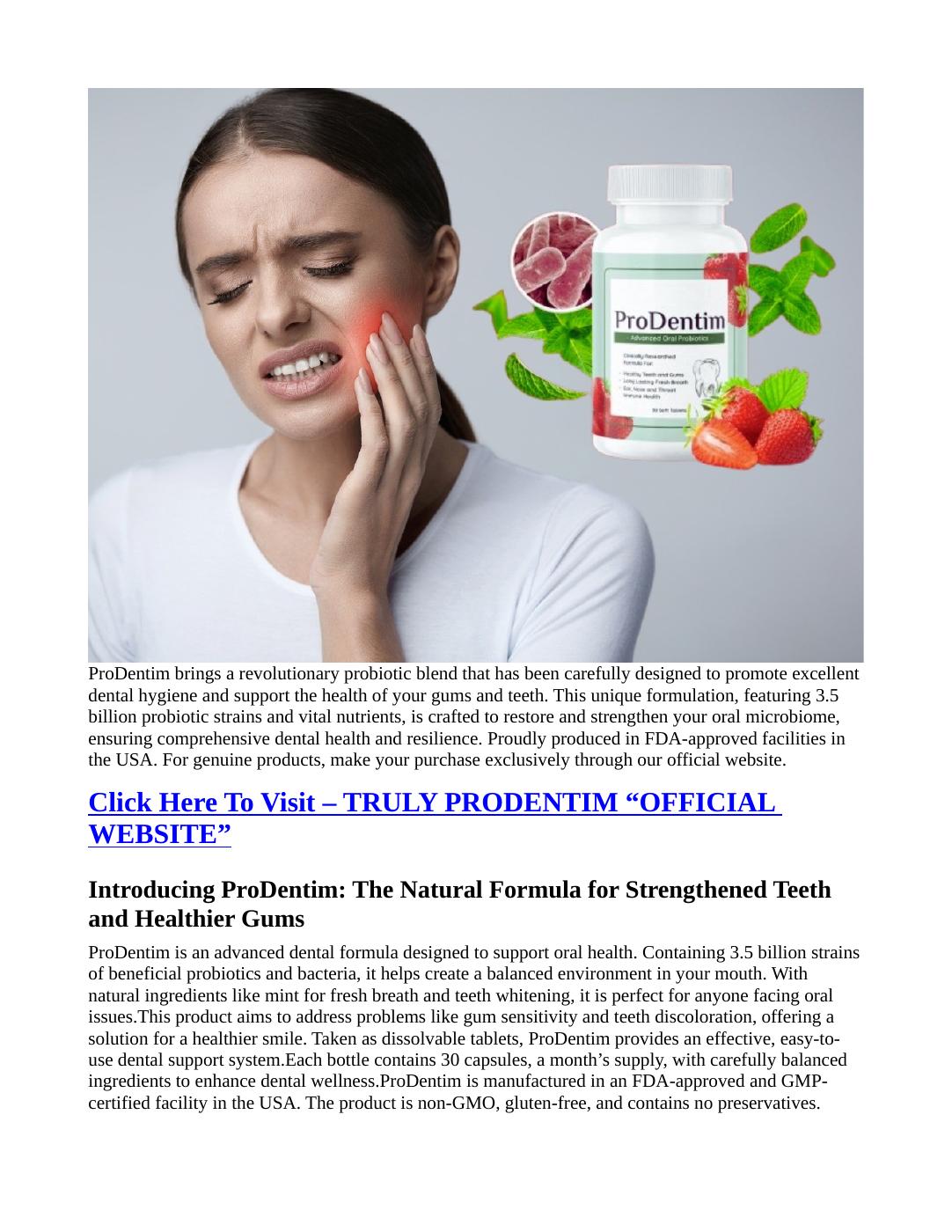 ProDentim [Customer Reviews 2024] Official Store! | PDF to Flipbook
