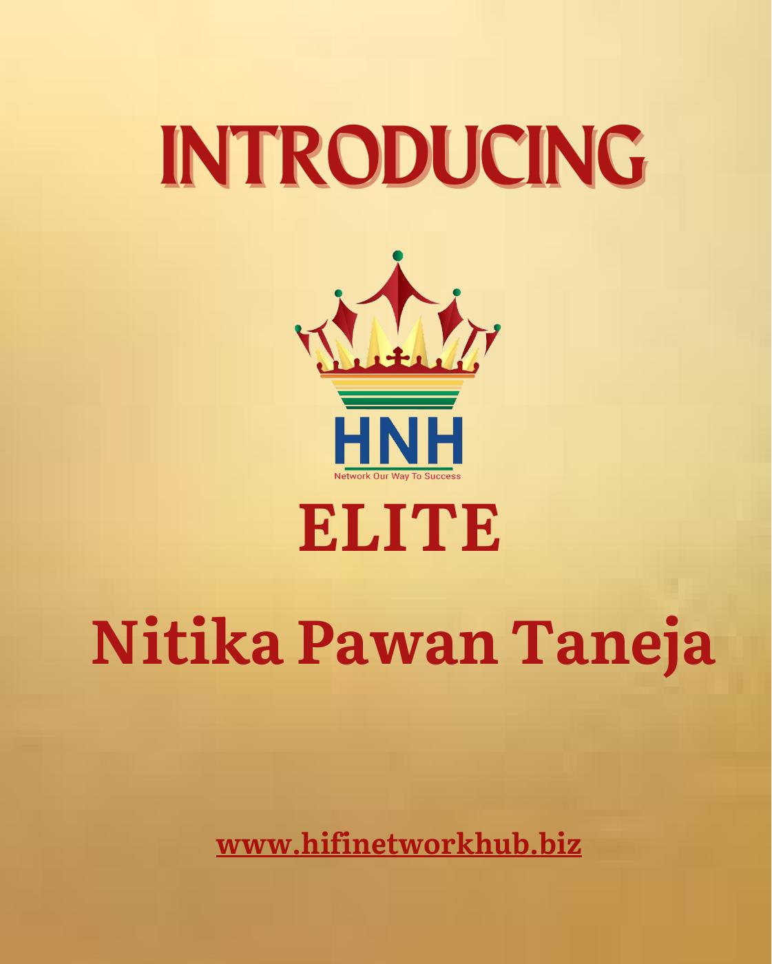 HNH Elite Nitika Pawan Taneja