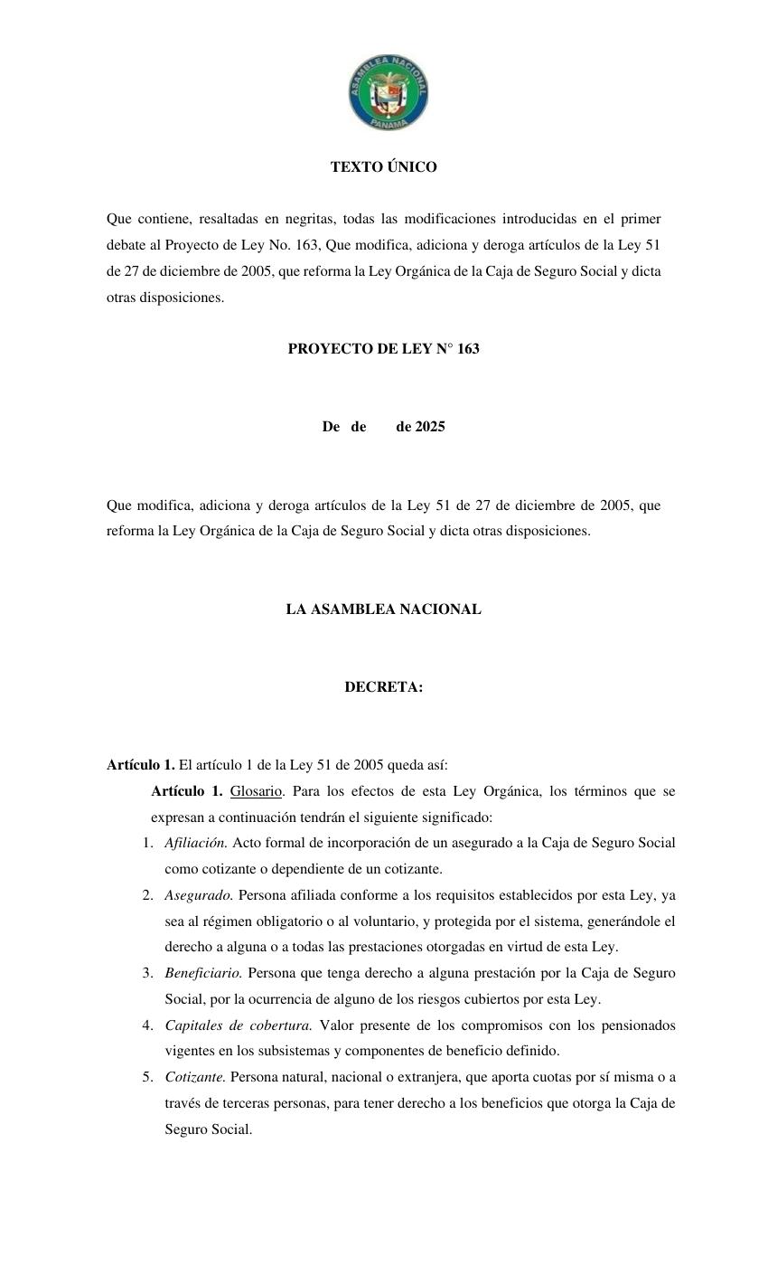 Texto único proyecto de Ley 163 | PDF to Flipbook
