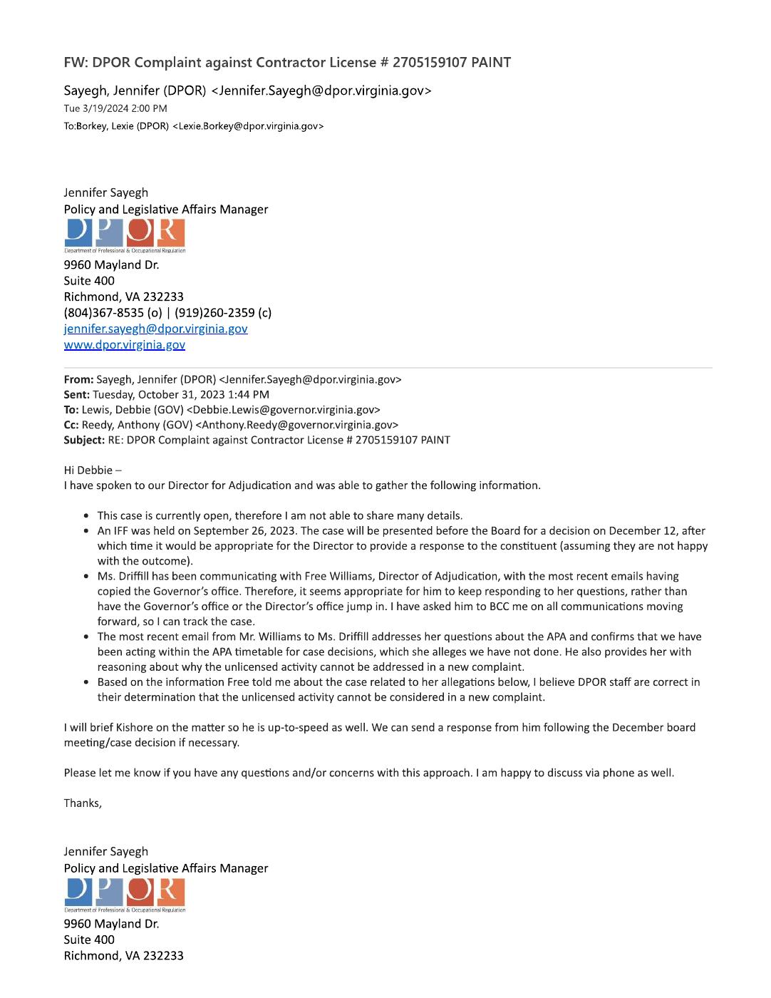 Case 2705159107 DPOR Mismanagement - Memos / FOIA | PDF to Flipbook