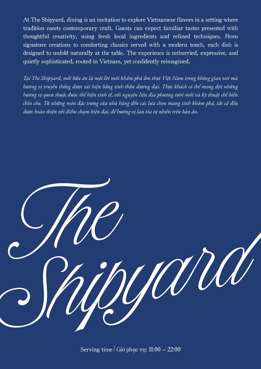 The Shipyard Restaurant Menu - 2026 | PDF to Flipbook