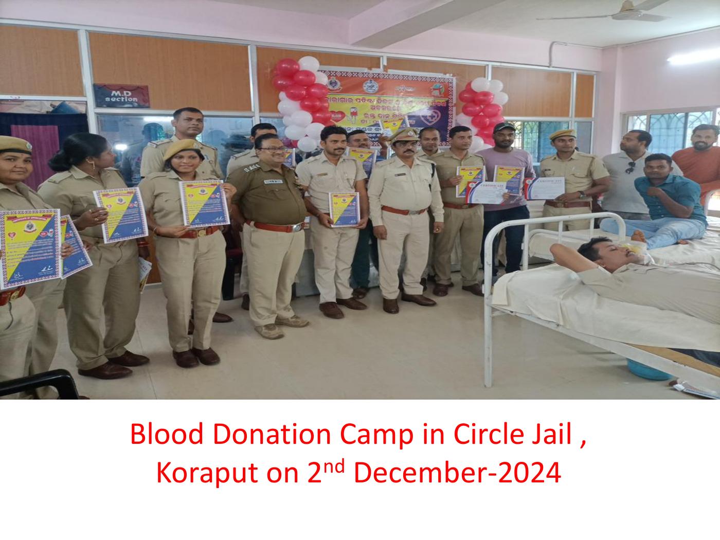 Blood Donation Camp in Circle jail , Koraput