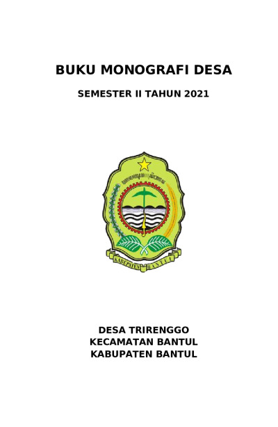 Buku Monografi Desa Semester II Tahun 2021