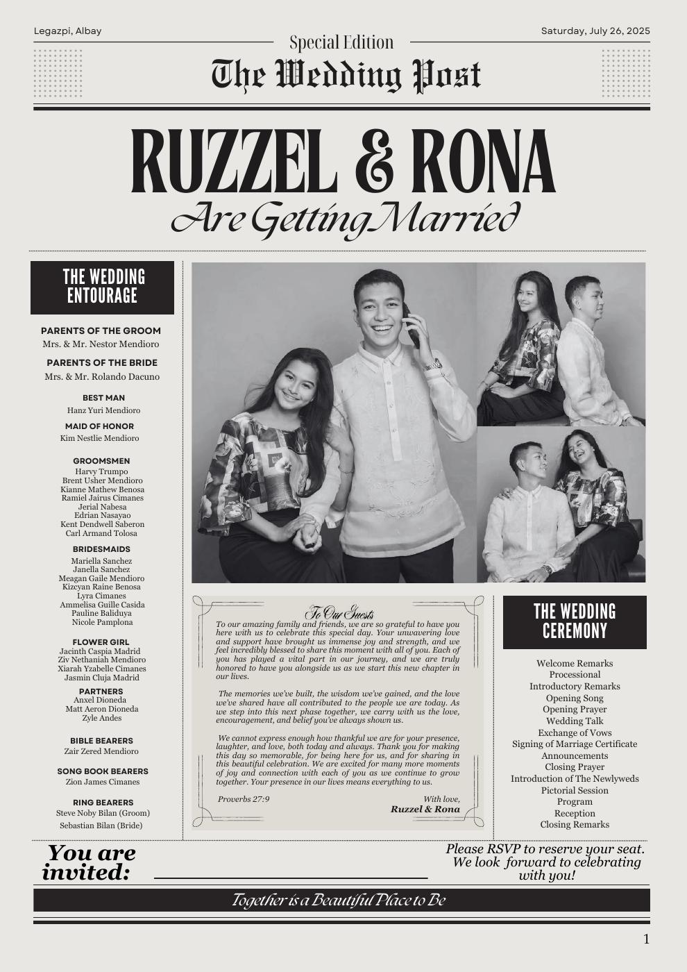 MENDIORO & DACUNO NUPTIAL | PDF to Flipbook