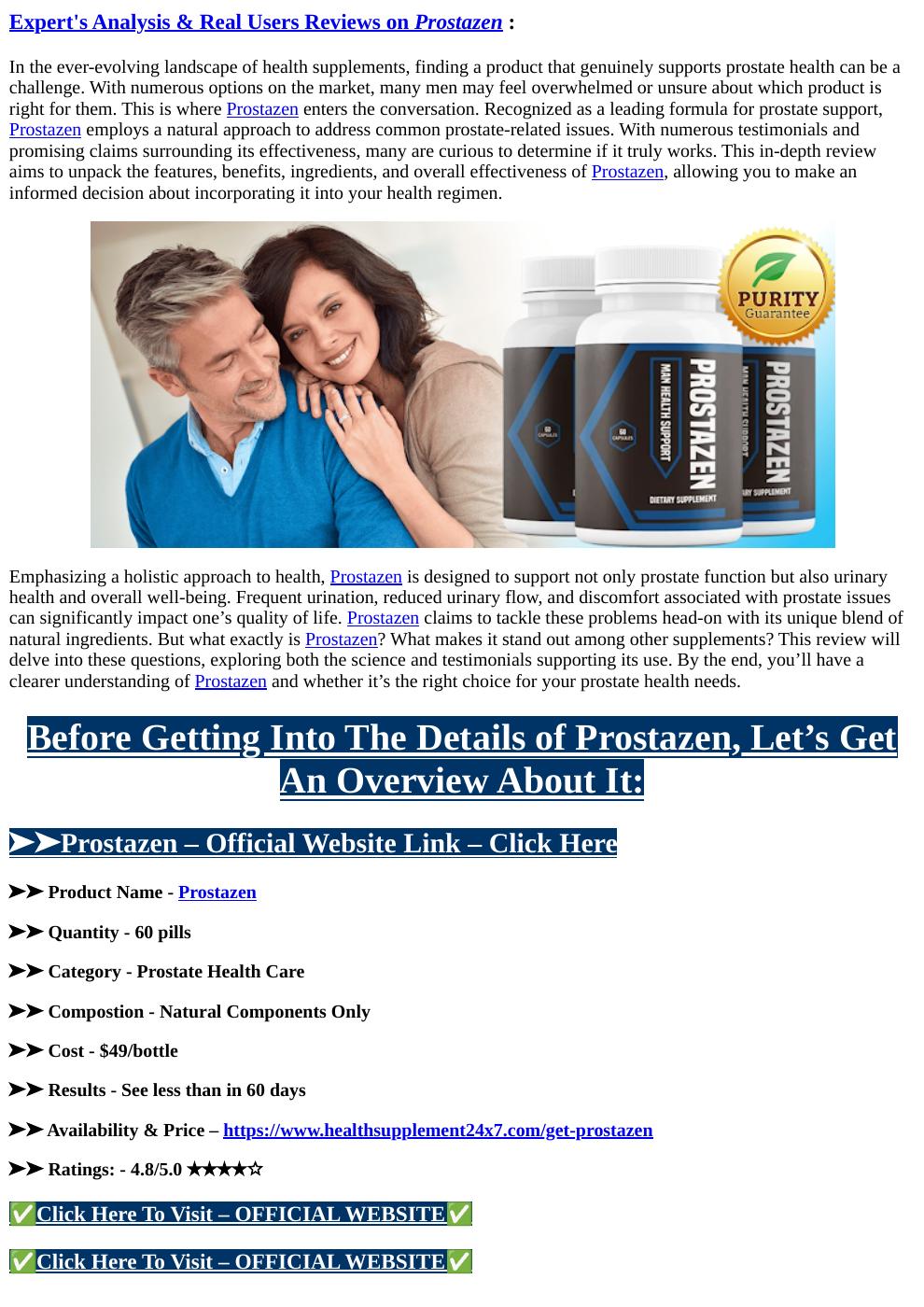 Prostazen—Say Goodbye to Frequent Urination & Embrace Better Prostate Health! | PDF to Flipbook