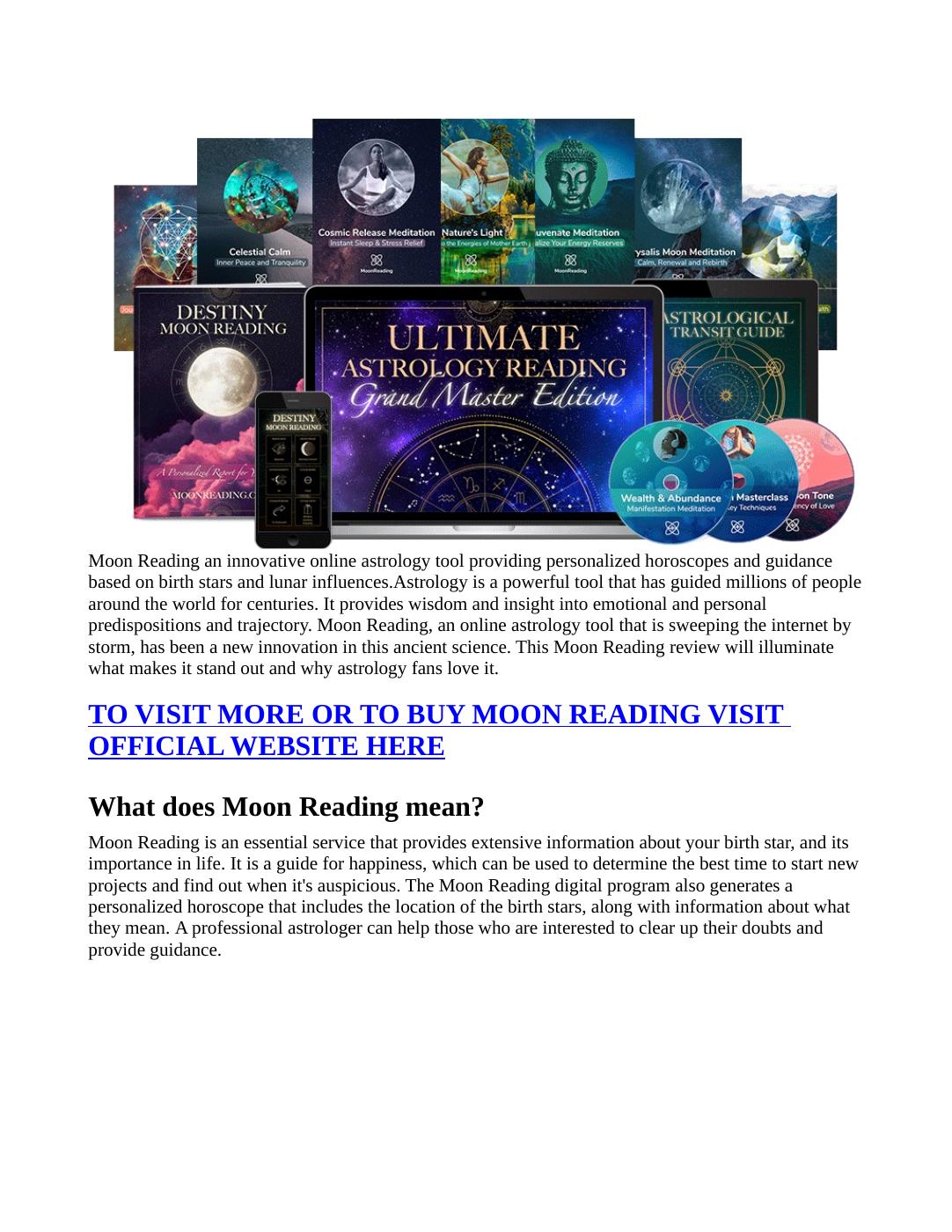 Moon Reading (SCAM OR LEGIT EXPERIENCE) “Reviews” Genuine? | PDF to ...