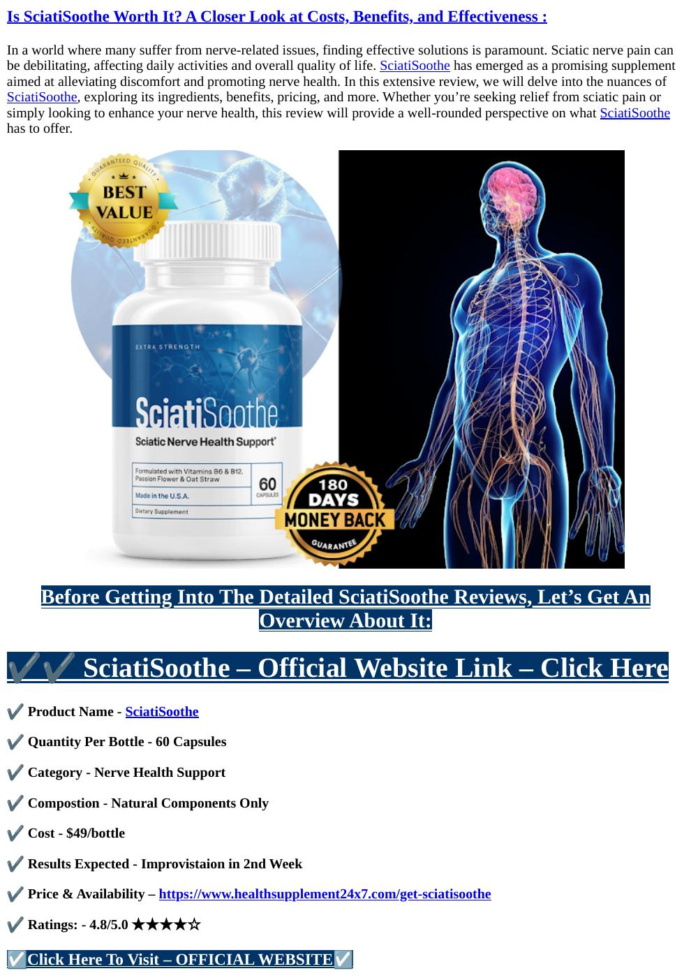 SciatiSoothe: Unlocking the Secrets to Sciatic Nerve Relief and ...