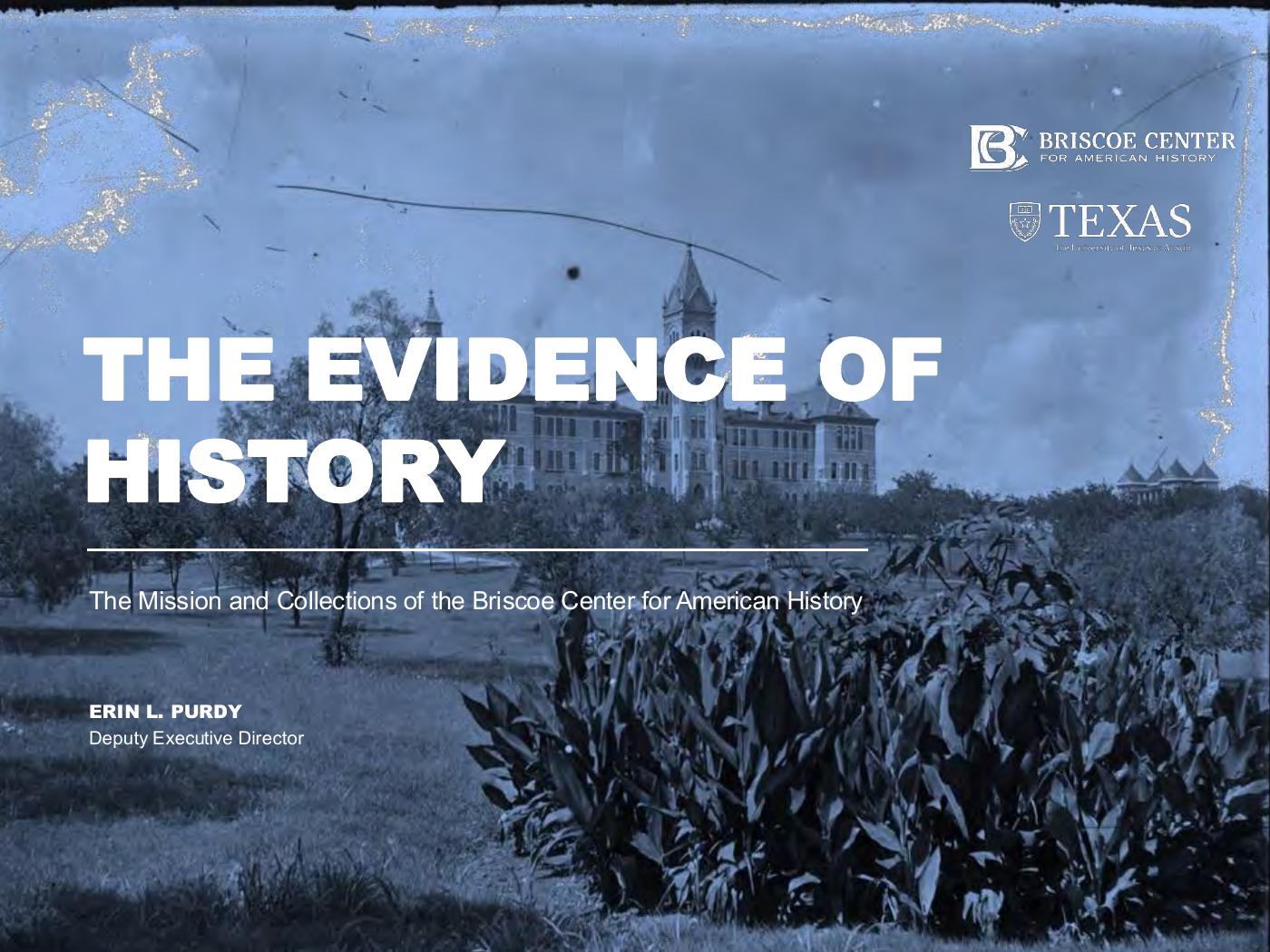 Erin Purdy, Briscoe Center