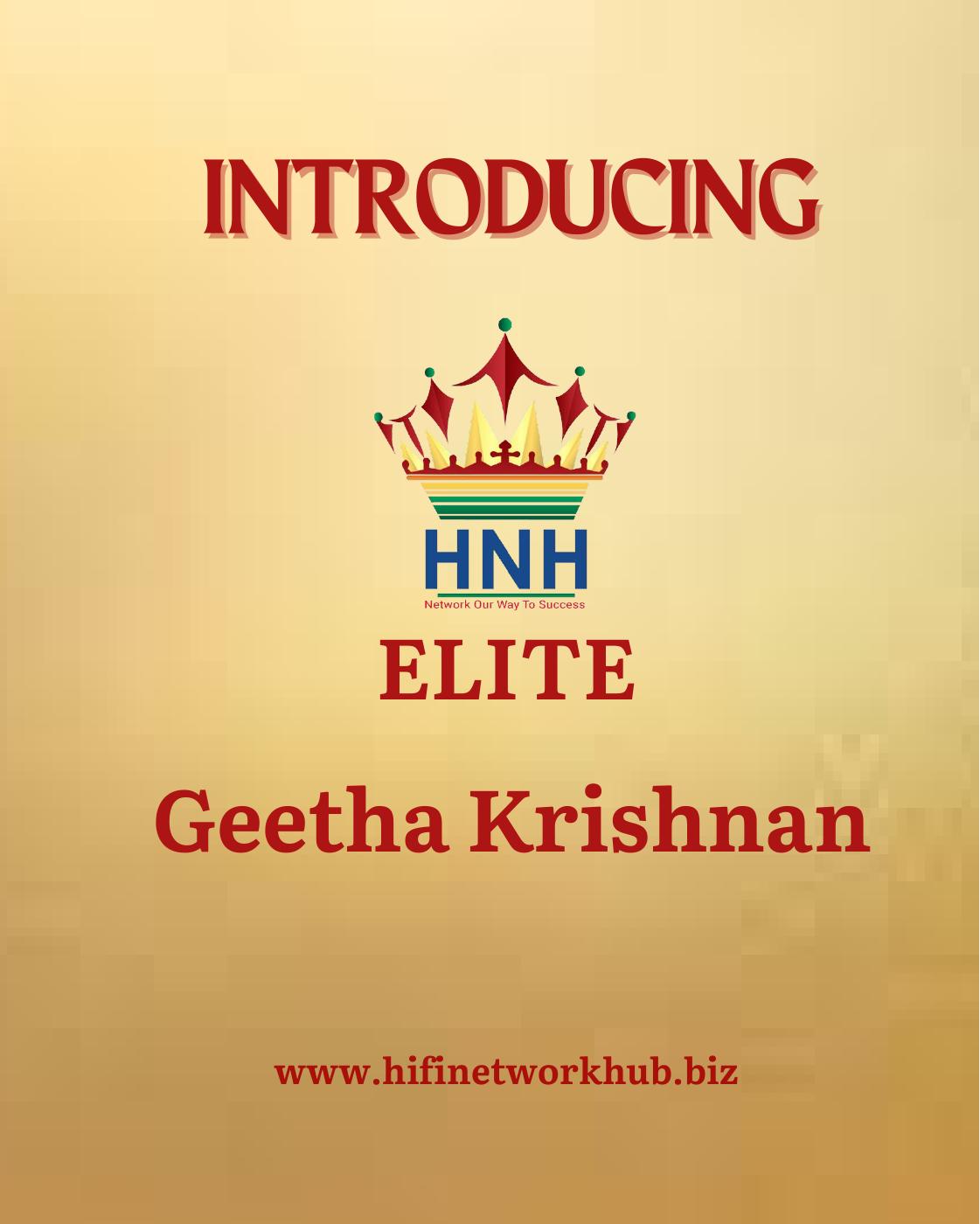 HNH Elite Geetha Krishnan