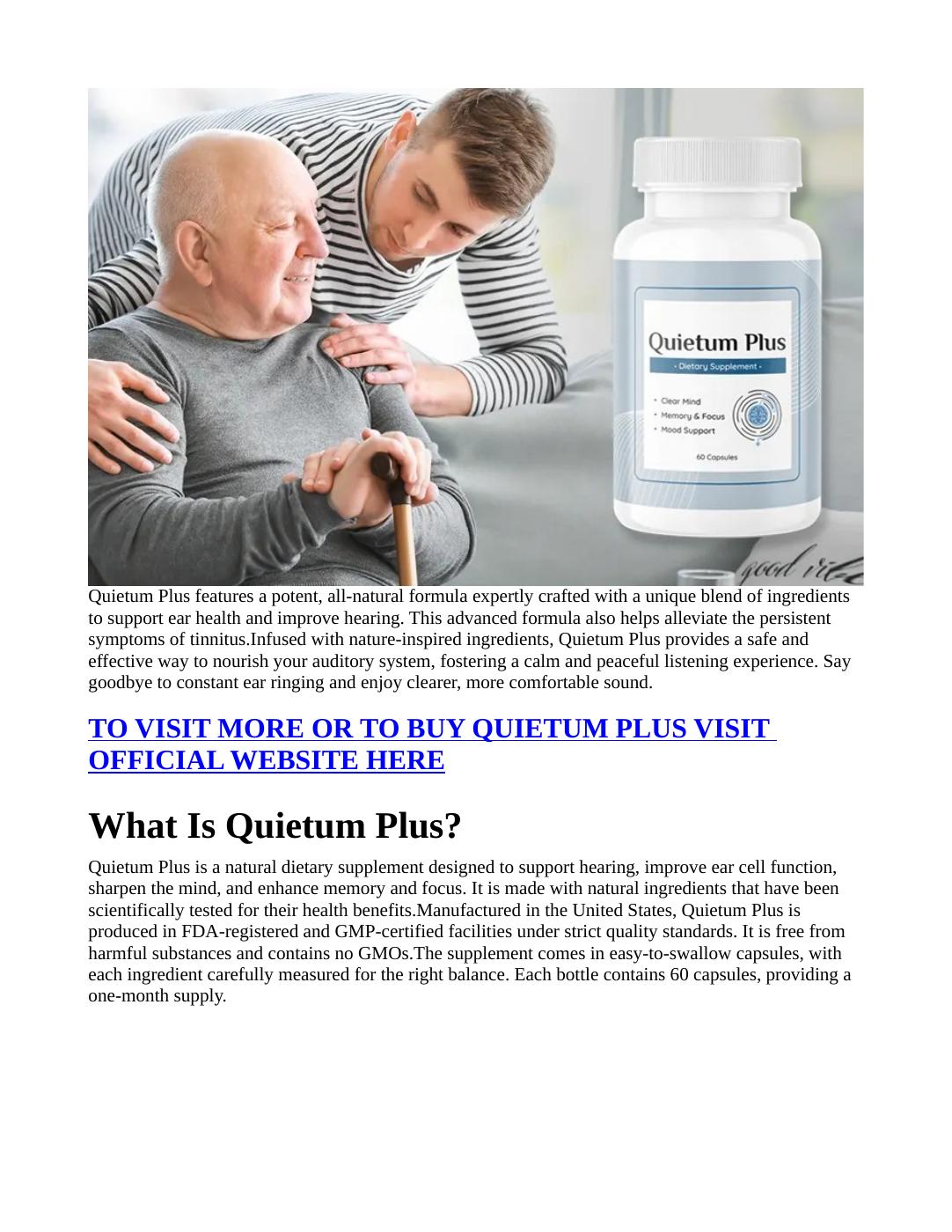 Quietum Plus Best Tinnitus Supplements | PDF to Flipbook