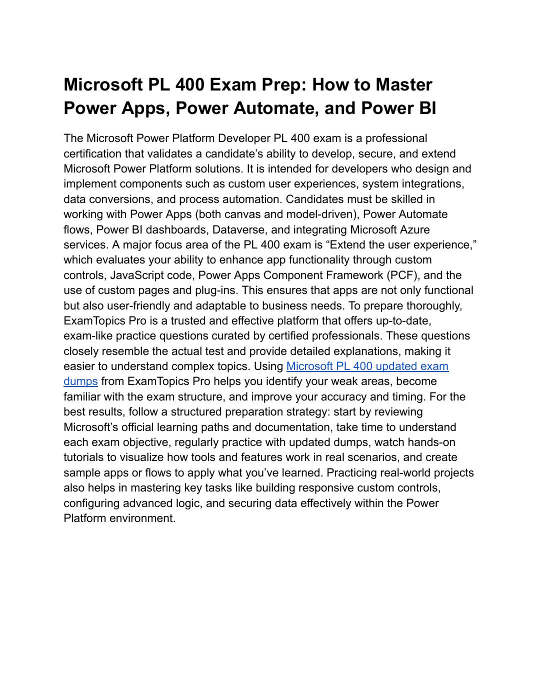 Microsoft PL 400 Exam Prep: How to Master Power Apps, Power Automate ...