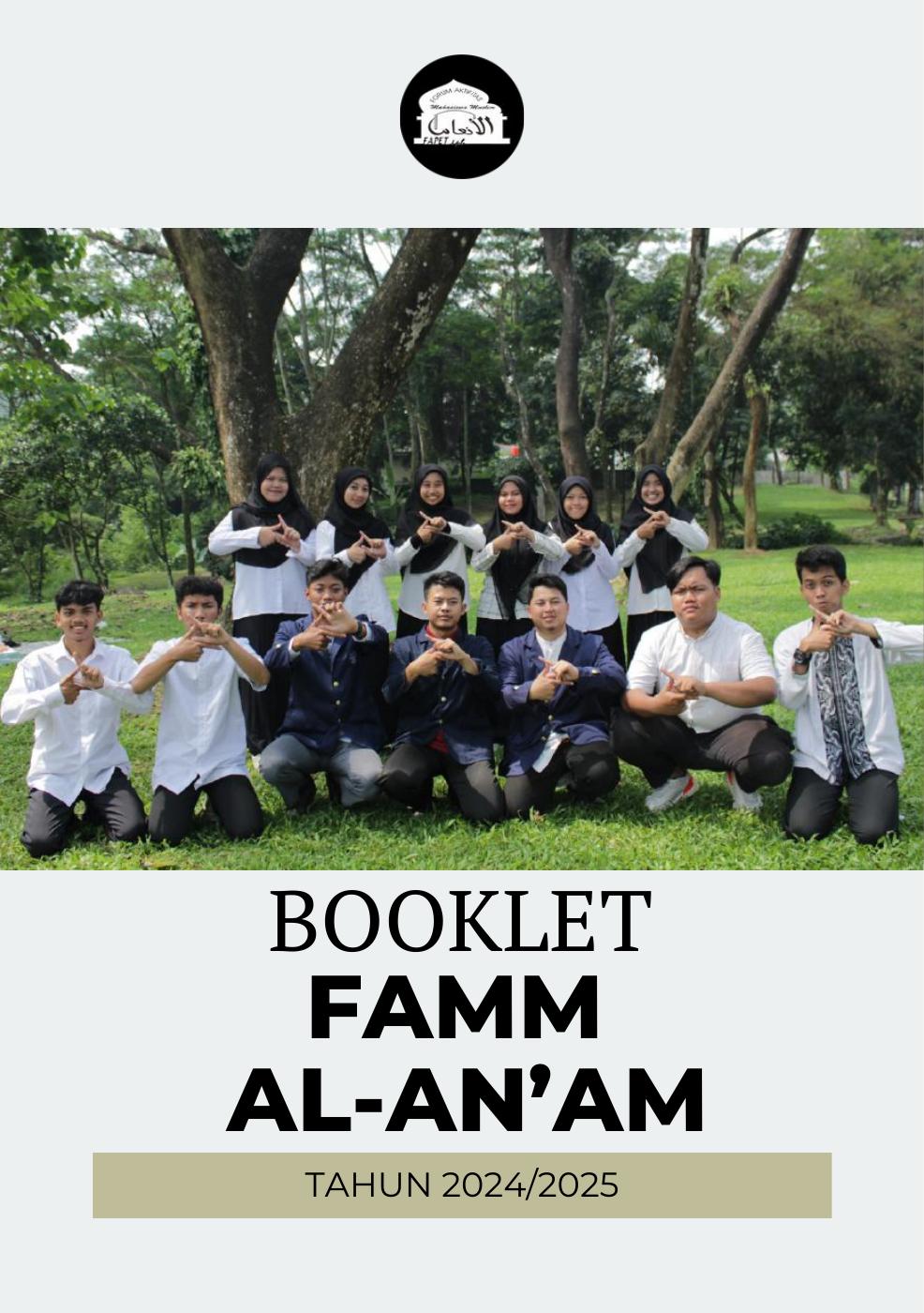 BOOKLET OPEN RECRUITMENT FAMM AL-AN'AM 1446 H | PDF to Flipbook